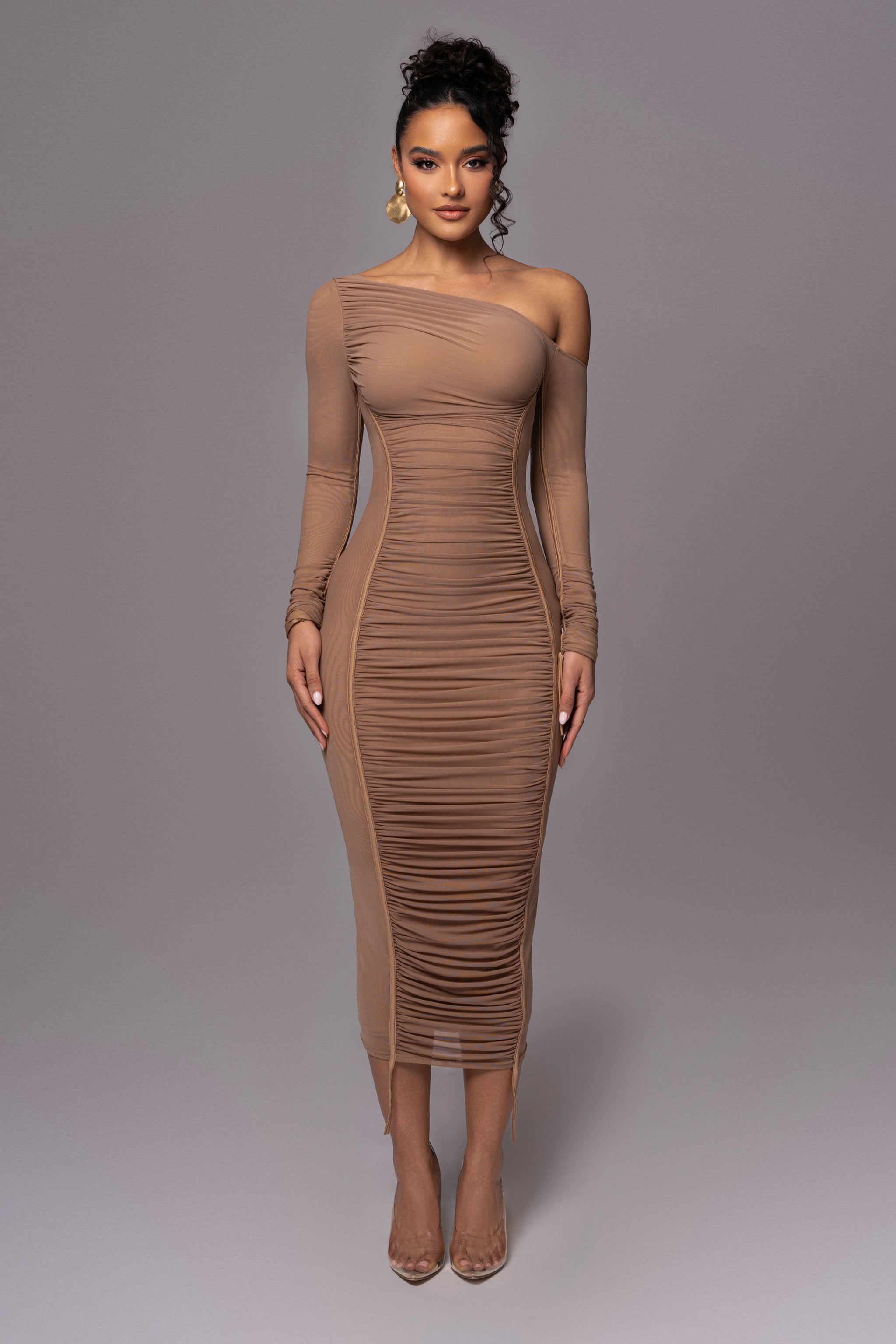 Beige Monika Midi Dress
