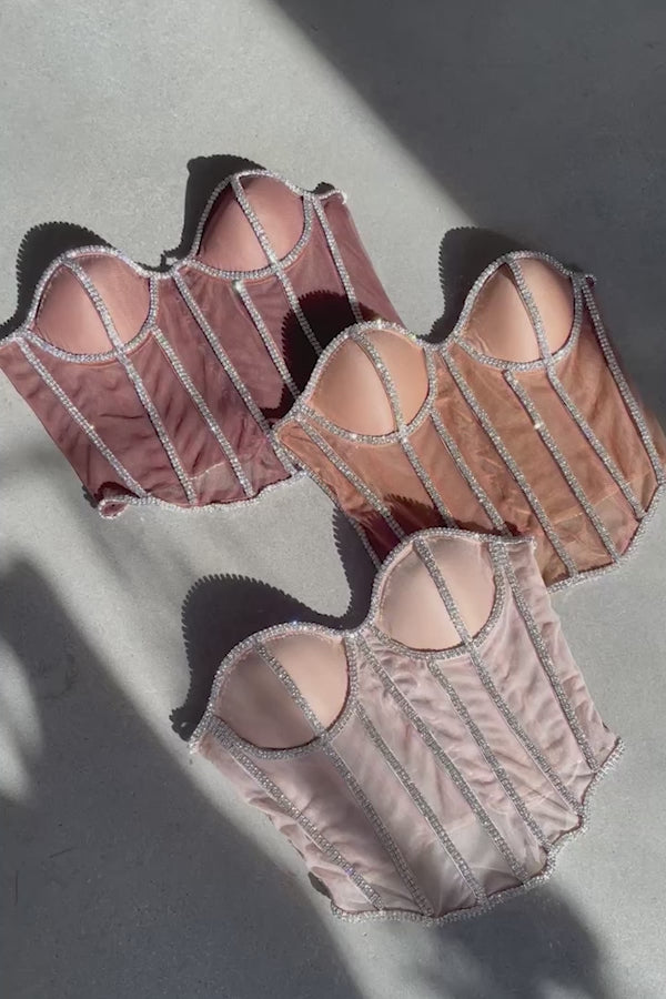 Light Limited Edition Rhinestone Crystal Corset